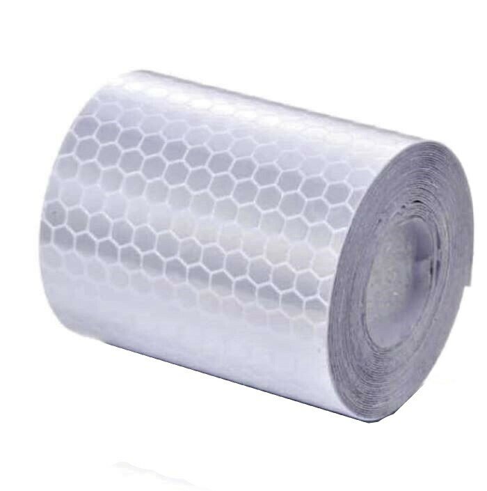 Светоотражающая самоклеящаяся лента белая 1 м