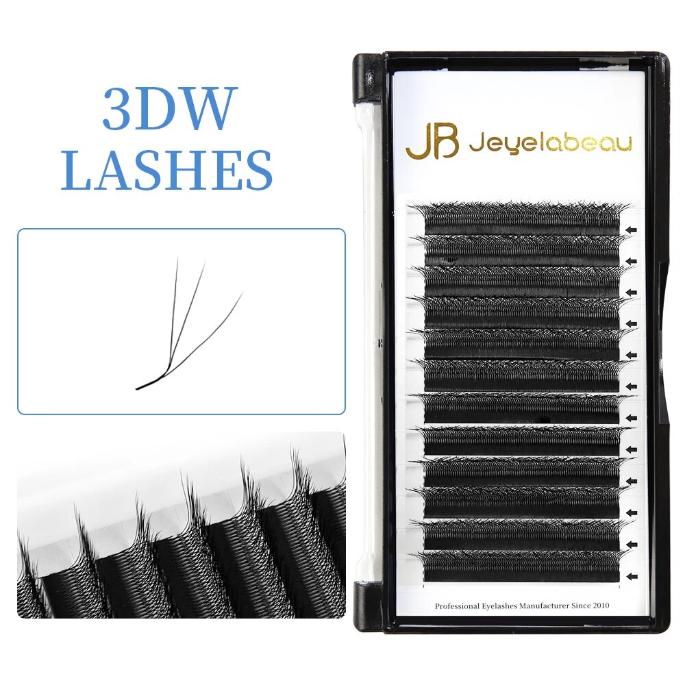 JB Jeyelabeau 3DW ресницы L изгиб, 8-13MIX длина