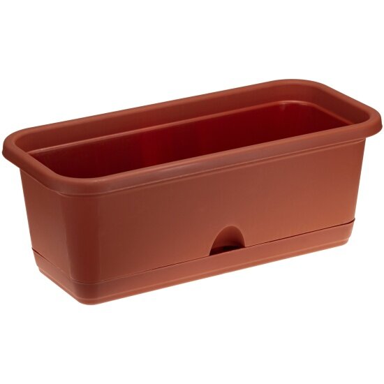 Балконный ящик Idea 400мм с поддоном М 3220 Терракотовый