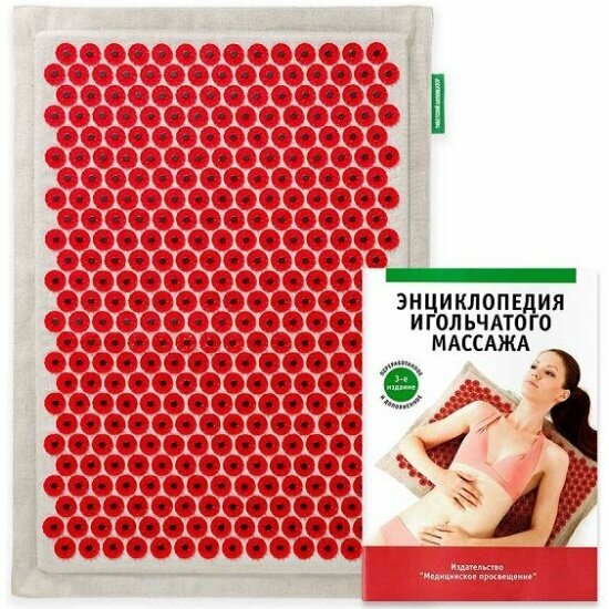 Массажный коврик Лаборатория Кузнецова Тибетский аппликатор (аппликатор Кузнецова) 41*60см, красный