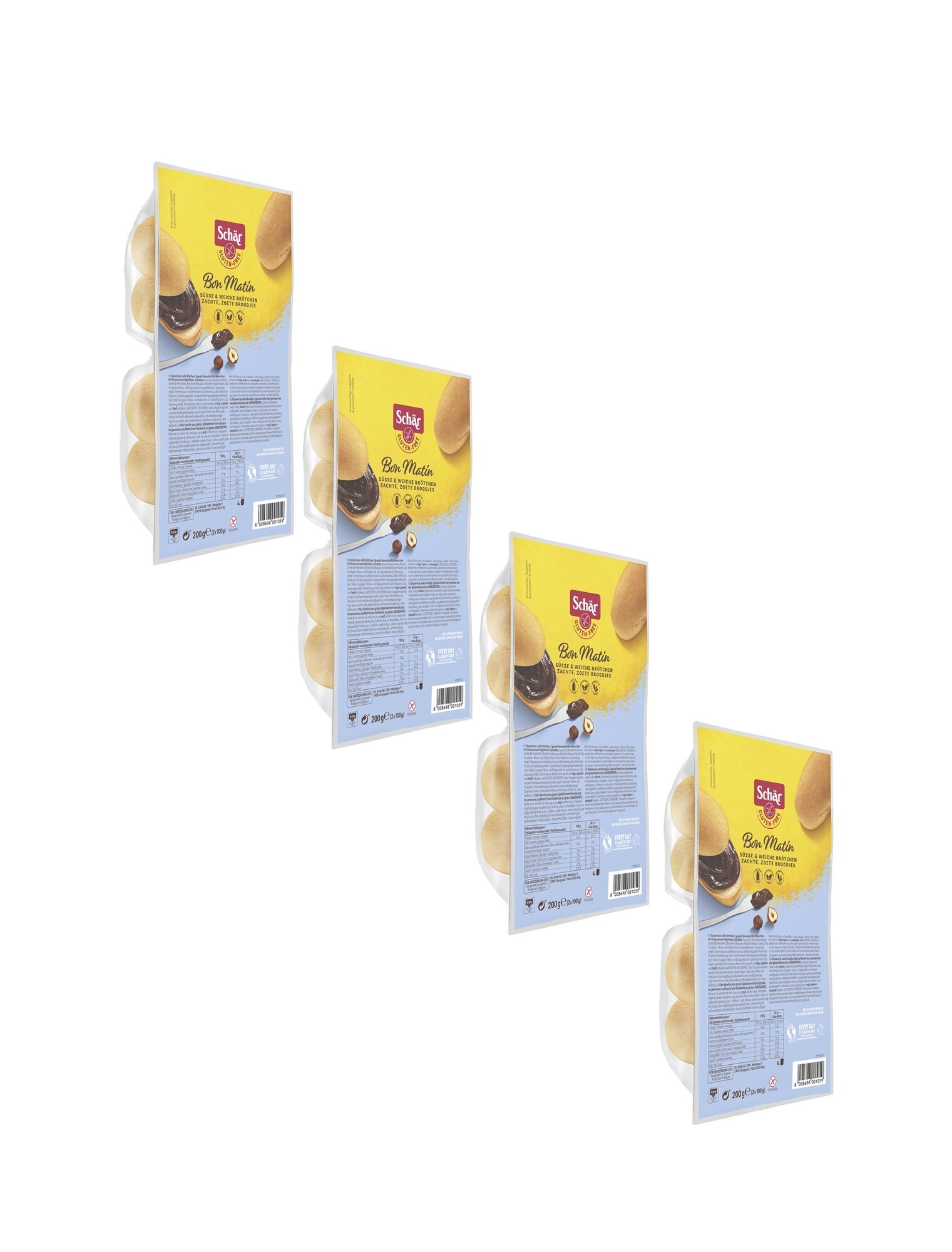 Булочки Schar сдобные Bon Matin, без глютена, 4 шт по 200 г