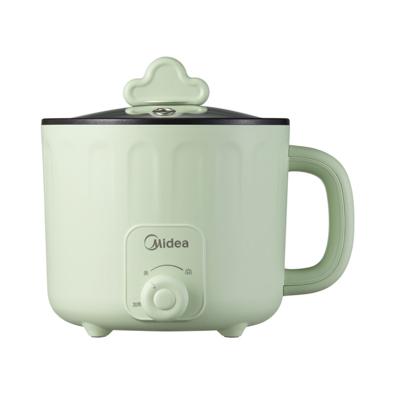 Электрическая кастрюля Midea зеленая, мощность 1000 Вт, объем 5 л, автоматическое отключение для безопасности