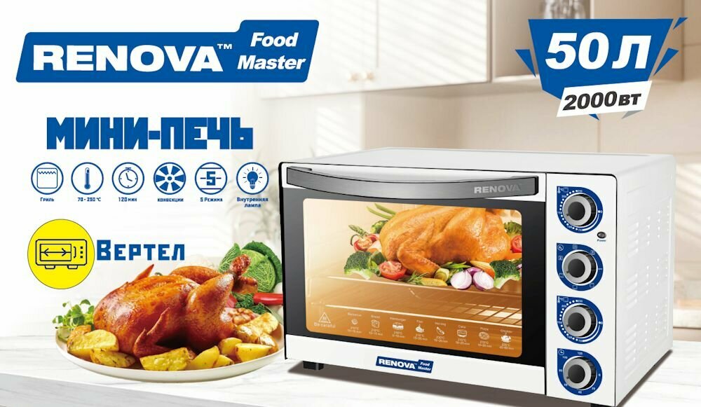 Мини-печь RENOVA MO-50GFRLTW1