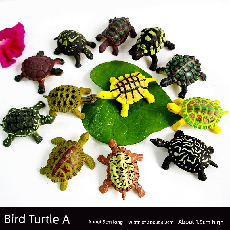 Игрушечная фигурка черепахи, статичная пластиковая модель морского животного, набор маленьких черепах, обучающие