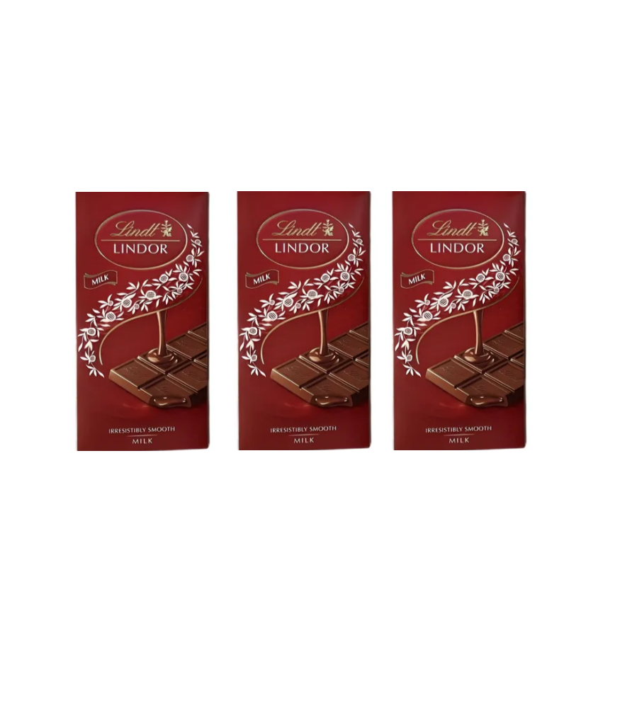 Набор шоколада Lindt Lindor Milk, (3 шт. по 100 г.), Германия
