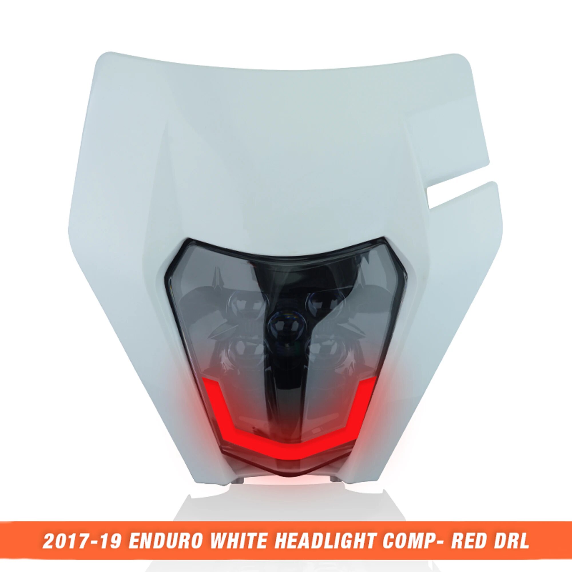 Белая фара Powerzone для KTM EXC/XCW/SX (White-Red DRL)