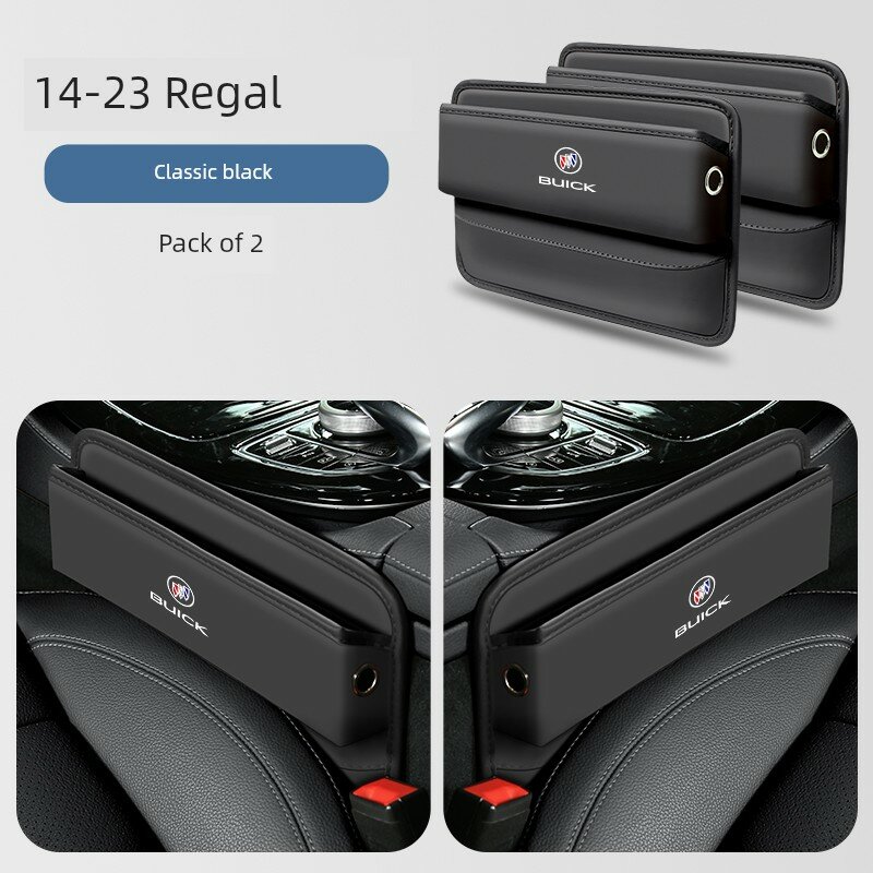 Коробка для хранения в щель сиденья автомобиля Buick Regal 2014-2023, черная пара для салона авто