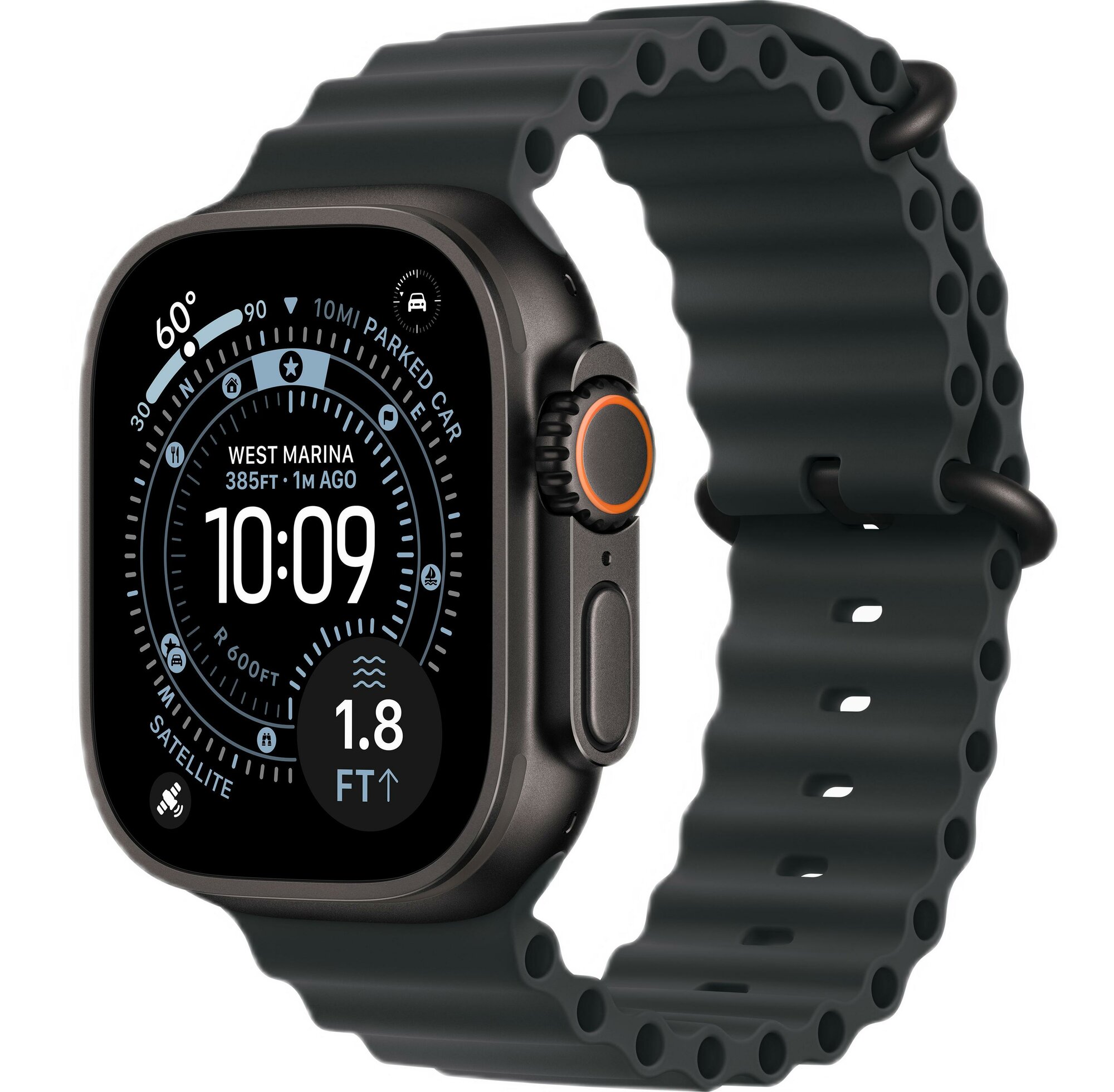 Apple Watch Ultra 3 49mm GPS + Cellular Black Titanium Case with Black Ocean Band (MF0J4)