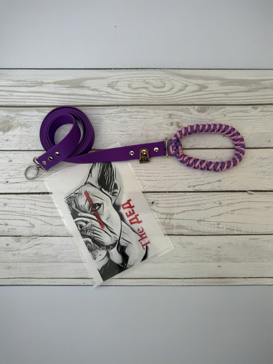 Поводок "The Дед", биотан, паракорд, влагостойкий, 1.7 м, 25 мм