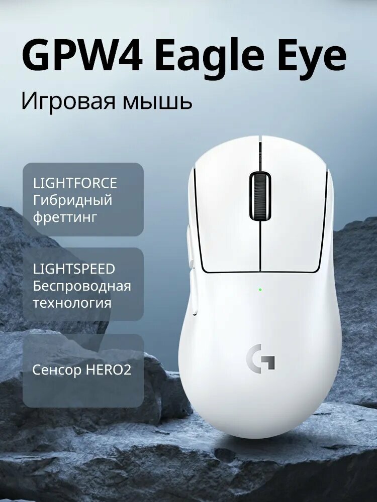 Logitech Игровая мышь беспроводная G PRO X SUPERLIGHT 2 DEX, белый