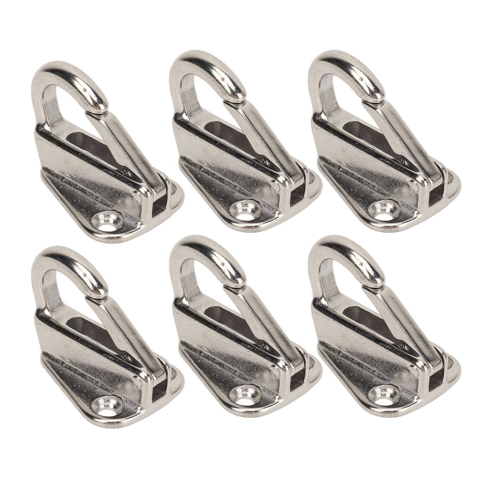 6Pcs Fender Hook Stainless Steel Heavy Duty Spring Buckle Type Hanger for Home Marine Engineering