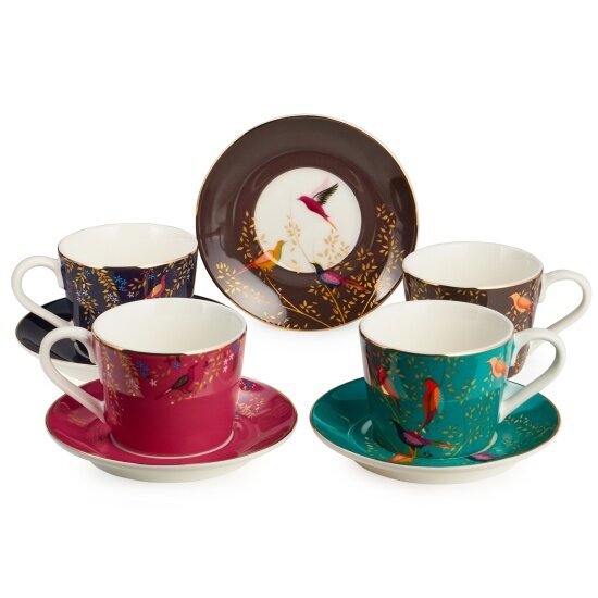 Кофейный набор Lefard "Golden Birds" 4 персоны, 8 пр, 120 мл