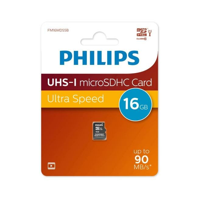 PHILIPS microSDHC Memory Card 16Gb Class10 UHS-I U1