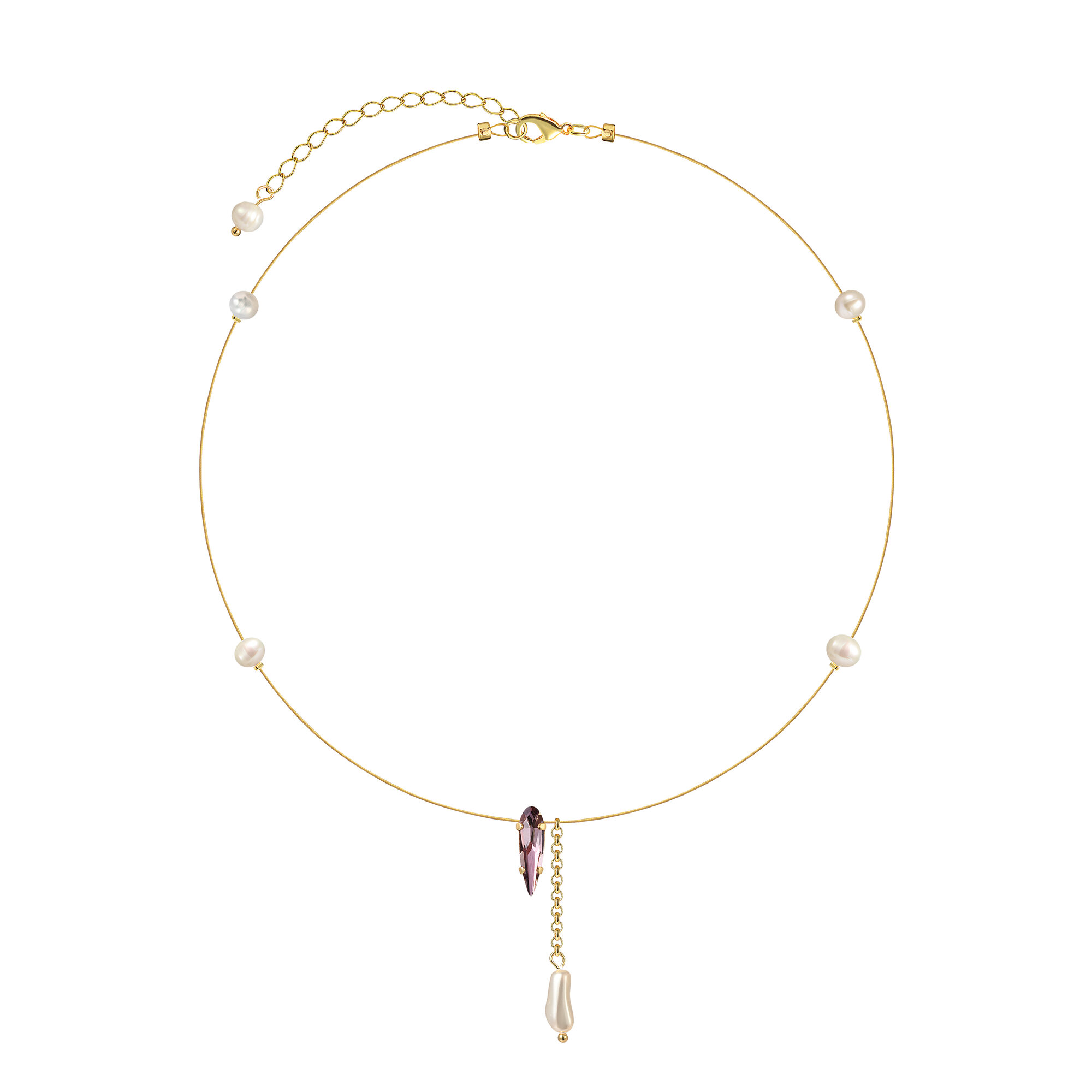 Колье, кристаллы Swarovski, жемчуг Swarovski синтетический, жемчуг пресноводный