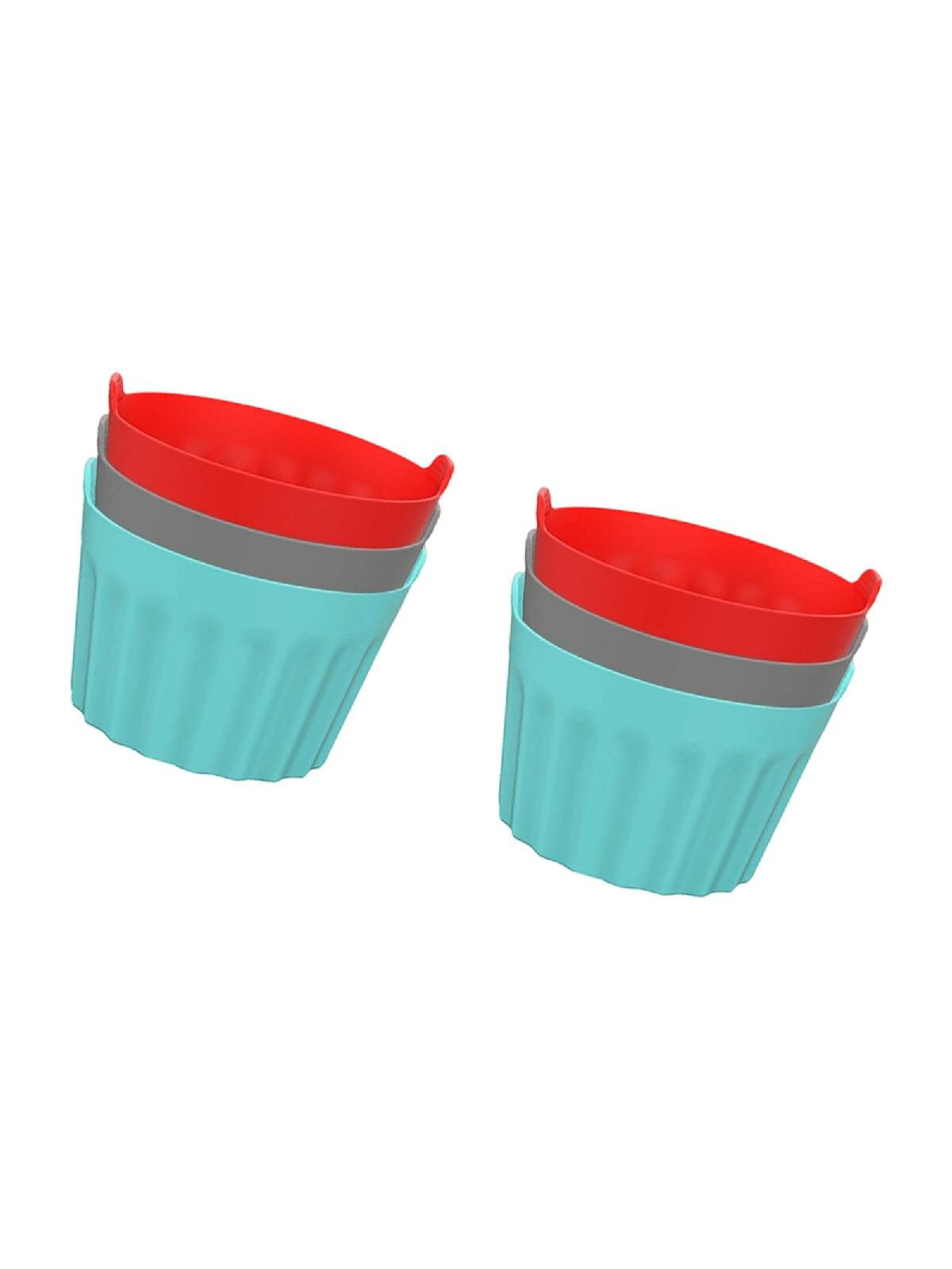 Аэрогриль, Аэрофритюрница, форма для запекания, силиконовый противень, форма для выпечки, красный, серый и синий -в упаковке по 6 штук