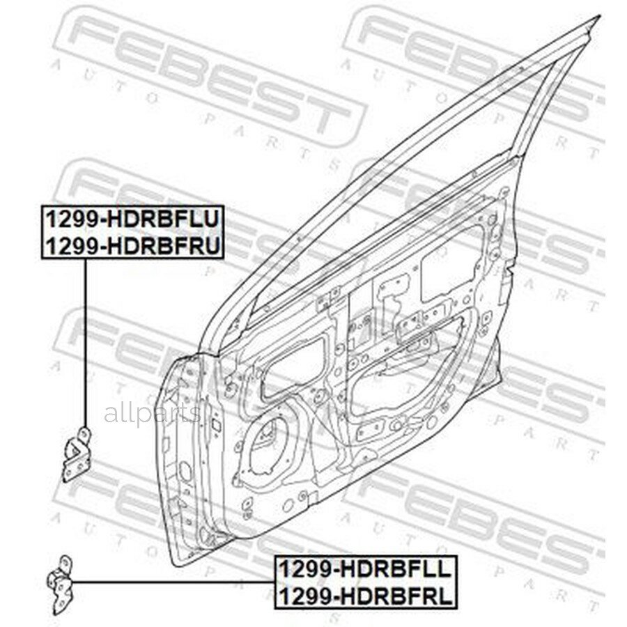 FEBEST 1299-HDRBFRL петля передней правой двери нижняя