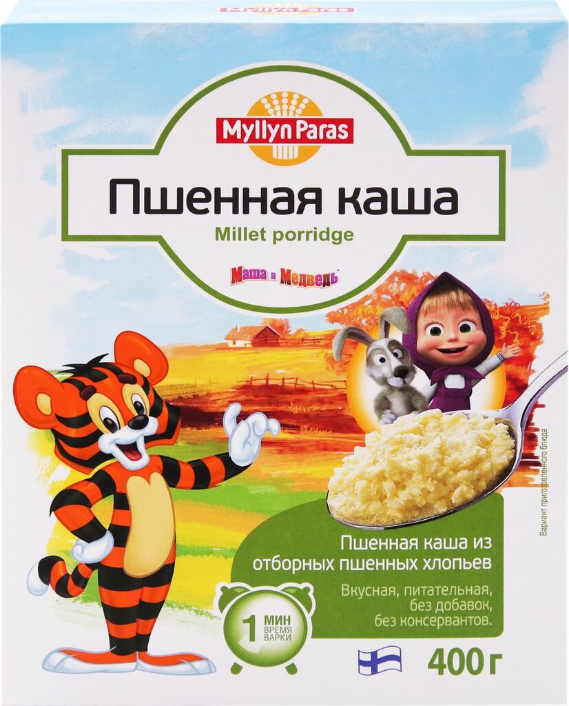 Каша пшенная MYLLYN PARAS, 400г x 5 упаковок