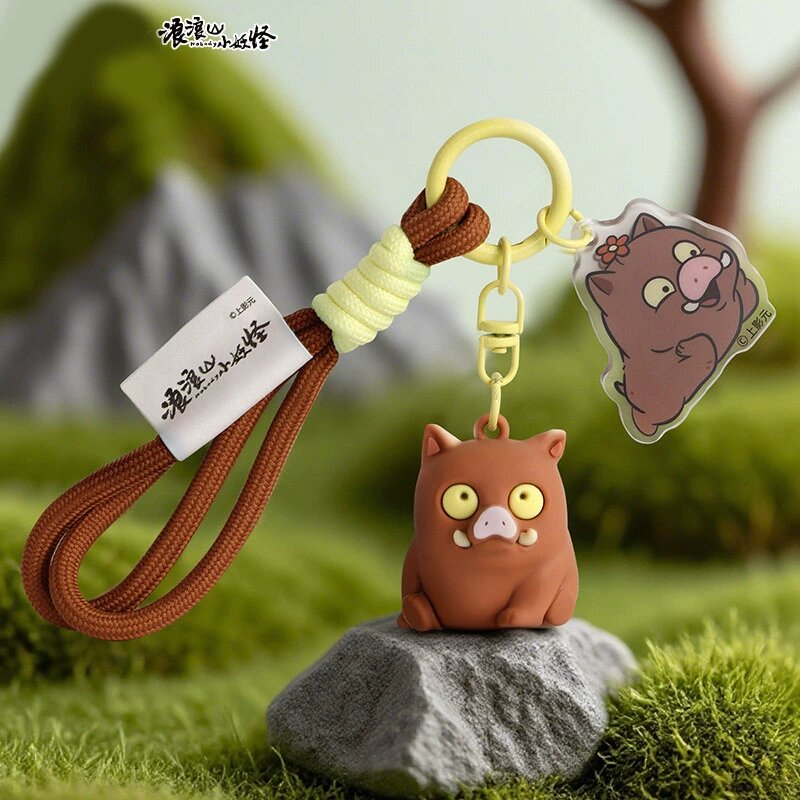 Оригинальный плюшевый брелок-монстрик Лангланг Монстрчик-Поросенок, новая кукла, подвеска для рюкзака, подарок