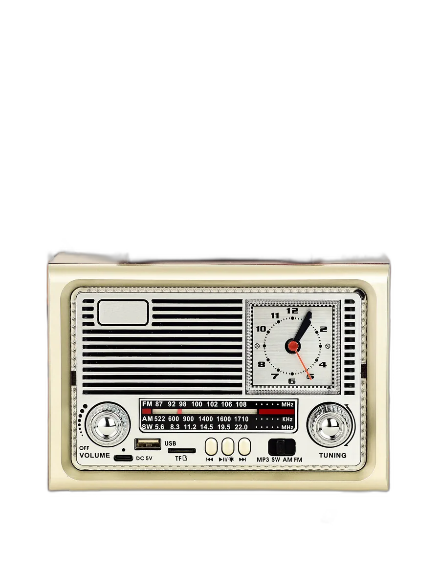 Радиоприемник ретро от сети и часами