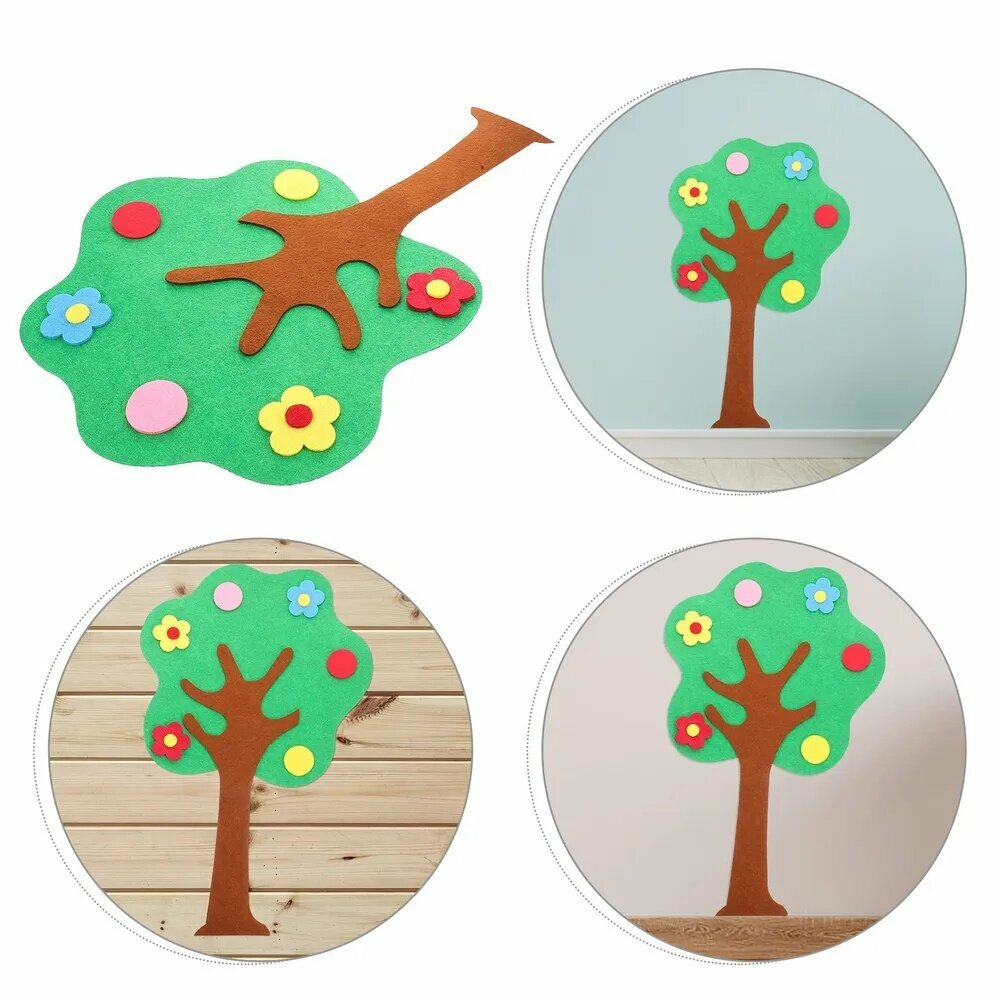 Фетровое Дерево, Для Уголка Декорации, Из Невложенного Фетра, 1 Комплект