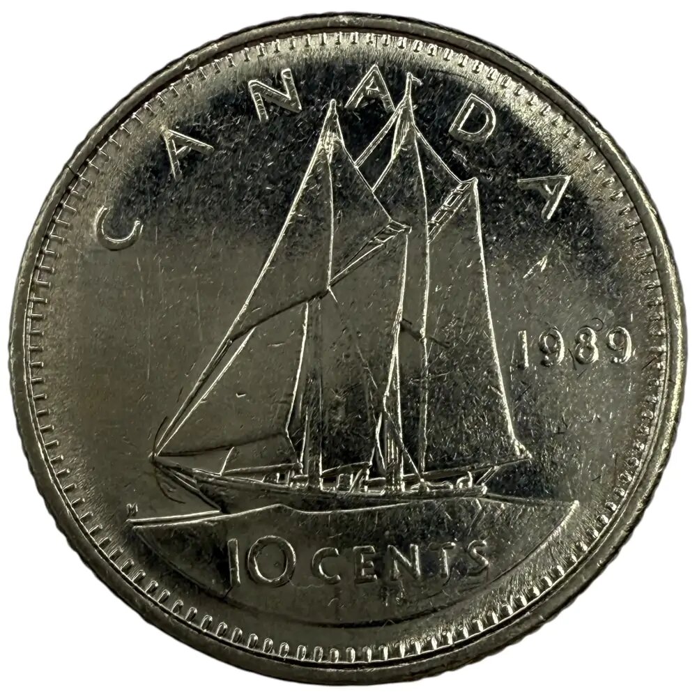 Канада 10 центов 1989 г.