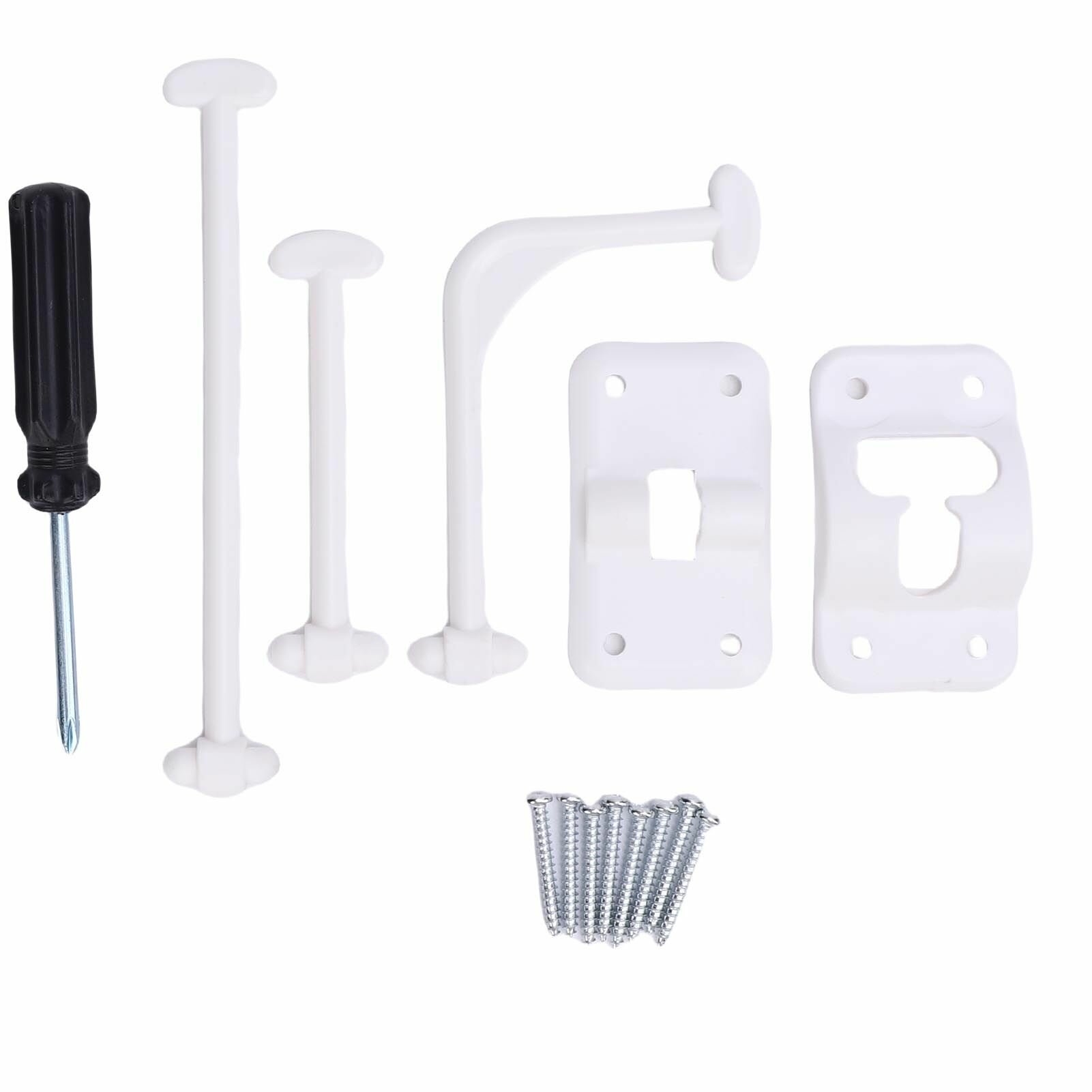 Стопорный кронштейн входной двери фургона подходит для крепления защелки грузового люка кемперного прицепа, белый