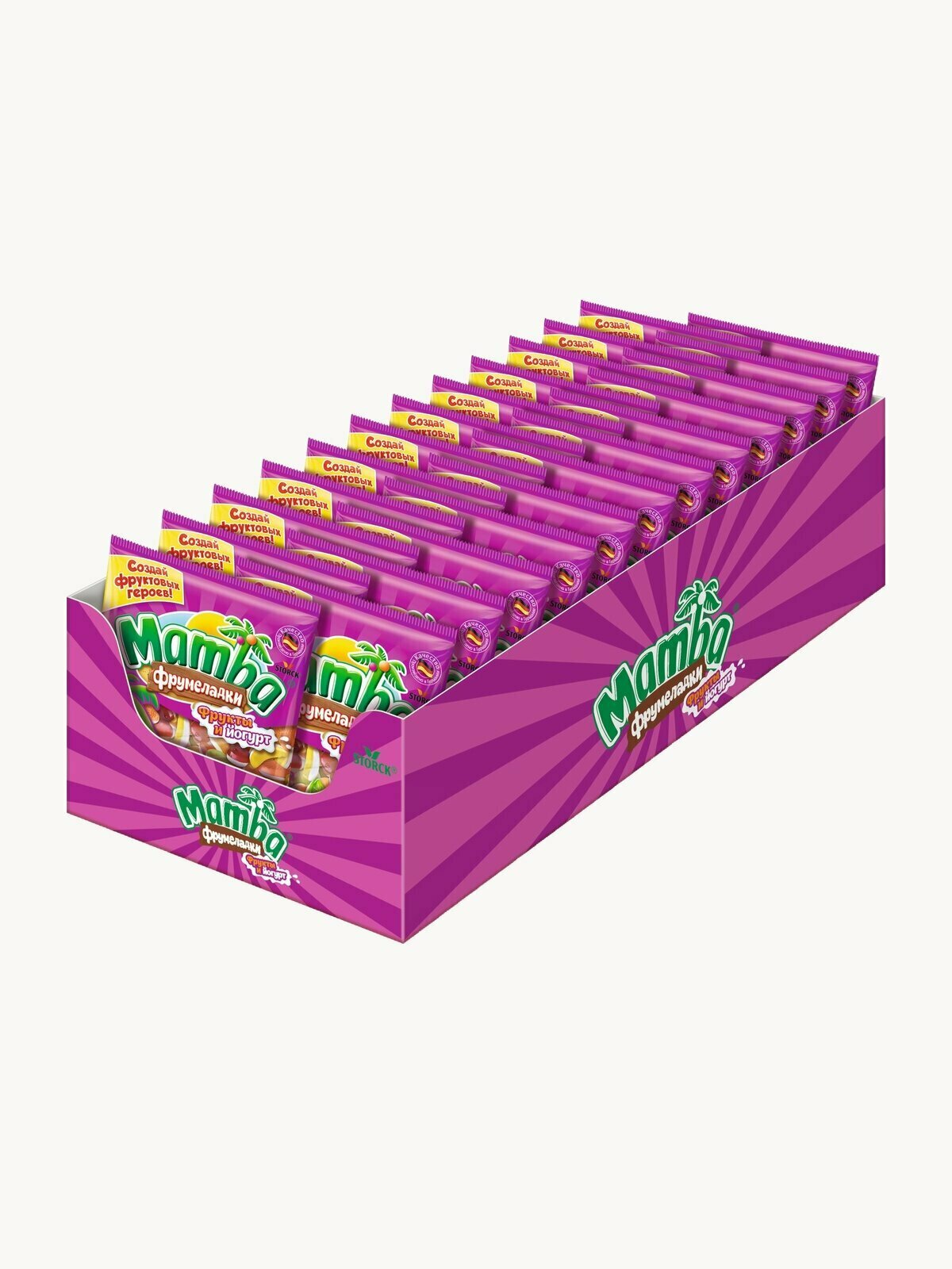 Жевательный мармелад Mamba фрукты и йогурт 72 гр.