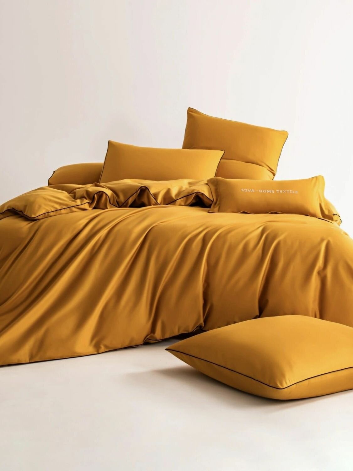 Комплект постельного белья Однотонный Сатин Элитный
