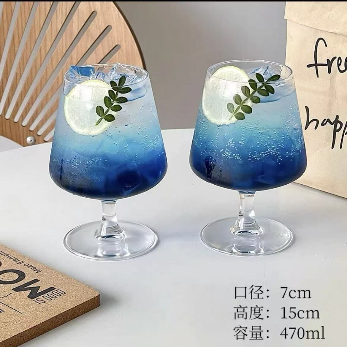 Бокал для коктейлей на короткой ножке, бокал для напитков, бокал для газировки, бокал для смешивания напитков, ощущение высокого класса.