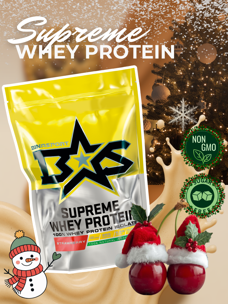 Изолят сывороточного протеина Binasport "Supreme WHEY PROTEIN" 750 г со вкусом вишня