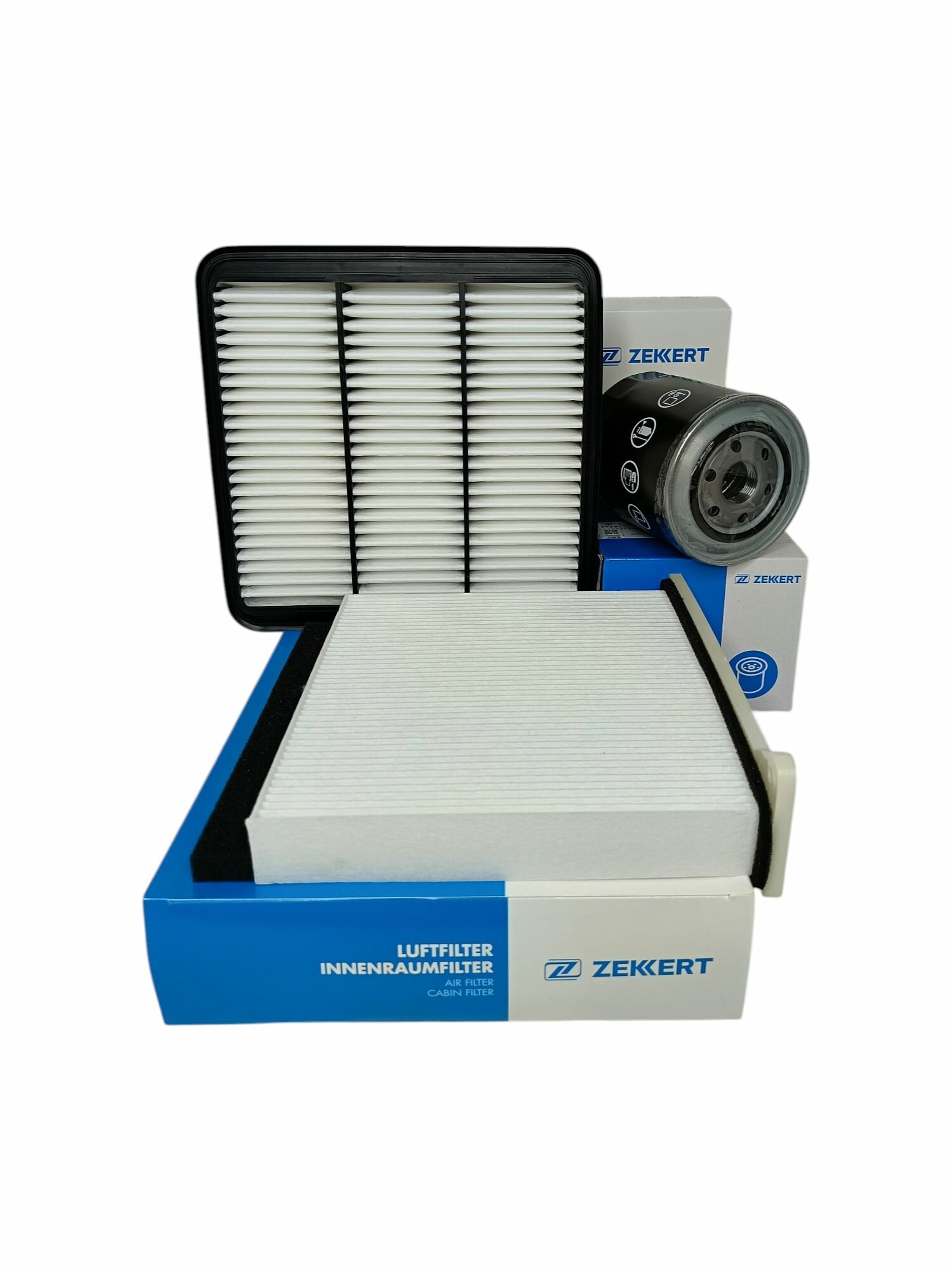 Комплект фильтров Мицубиси Паджеро Cпорт II 08- Л200 IV 05- (Mitsubishi Pajero Sport II L200 IV) воздушный/салонный/масляный Zekkert