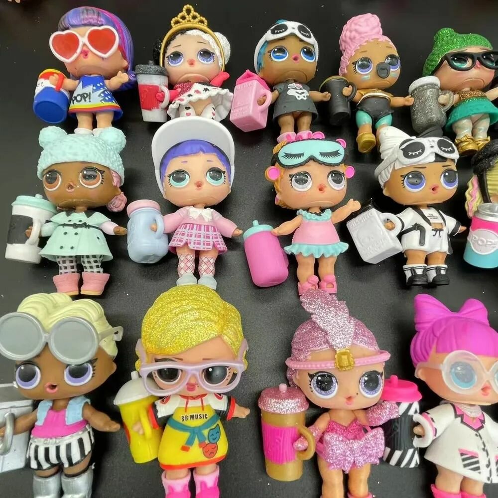 Набор кукол-принцесс, 10 кукол, пластик/винил, коллекционный, писает