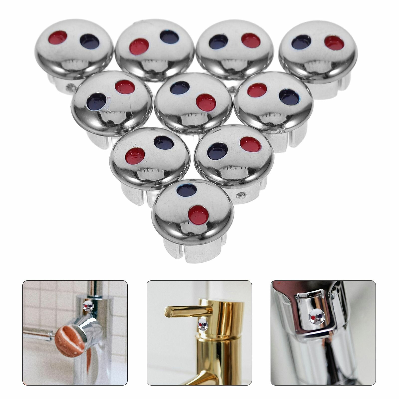 10 горячих и холодных этикеток крана, кнопка индикатора температуры, кнопка индекса ручки