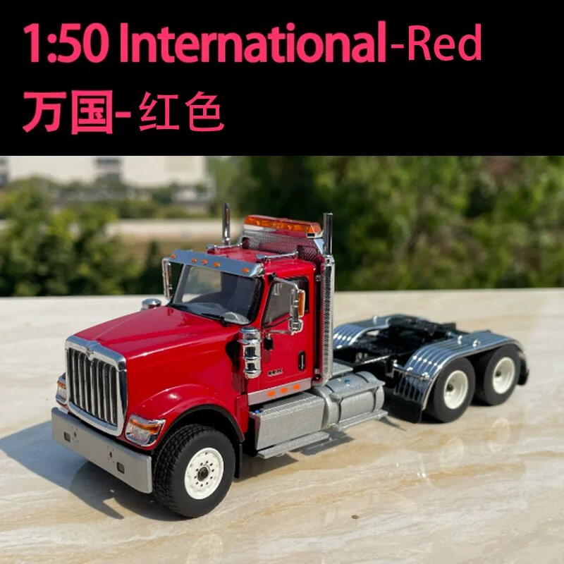 Welly 1:50 Peterbilt Красный трактор International-red