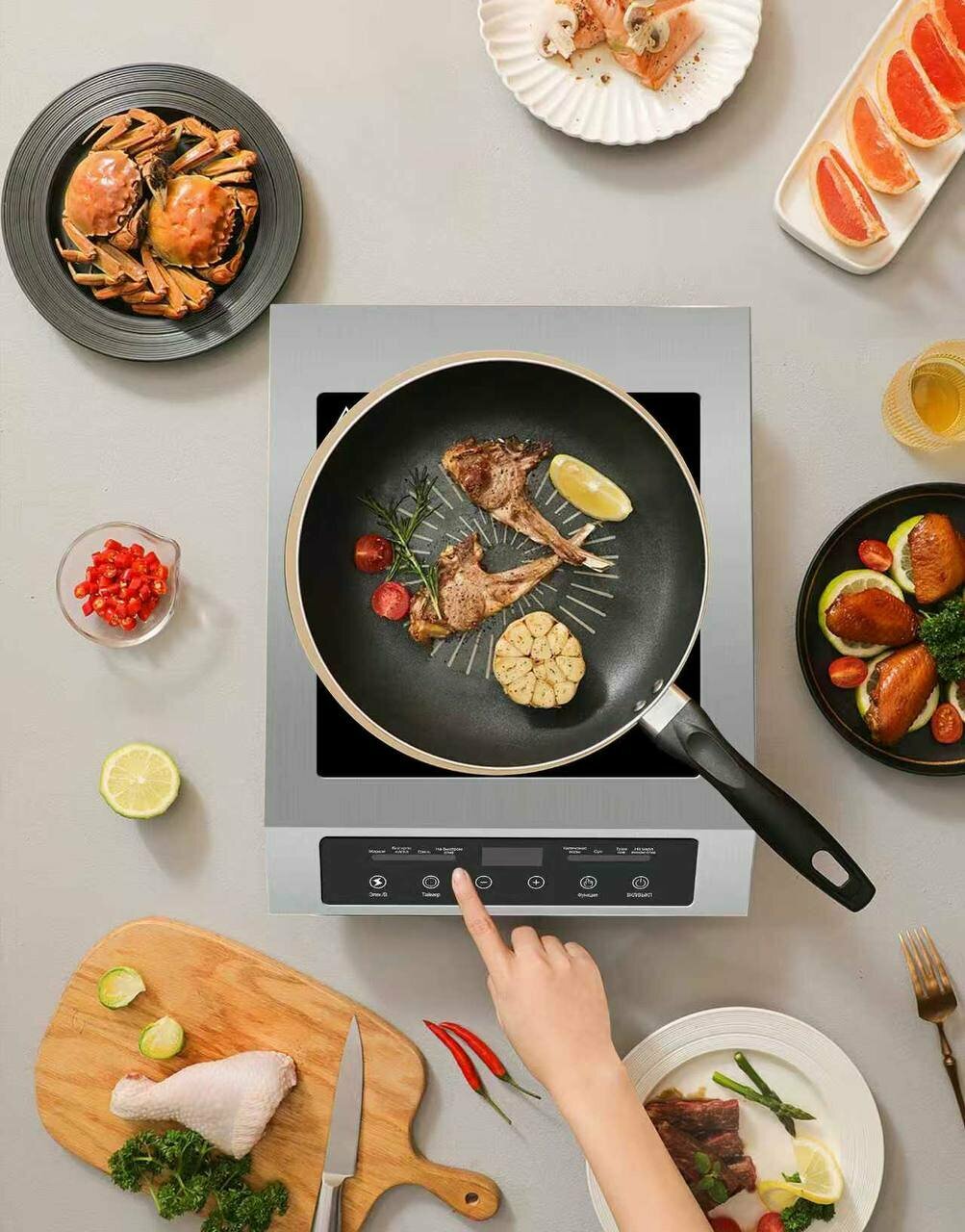 Индукционная варочная панель 3500 Вт сенсор энергосберегающая