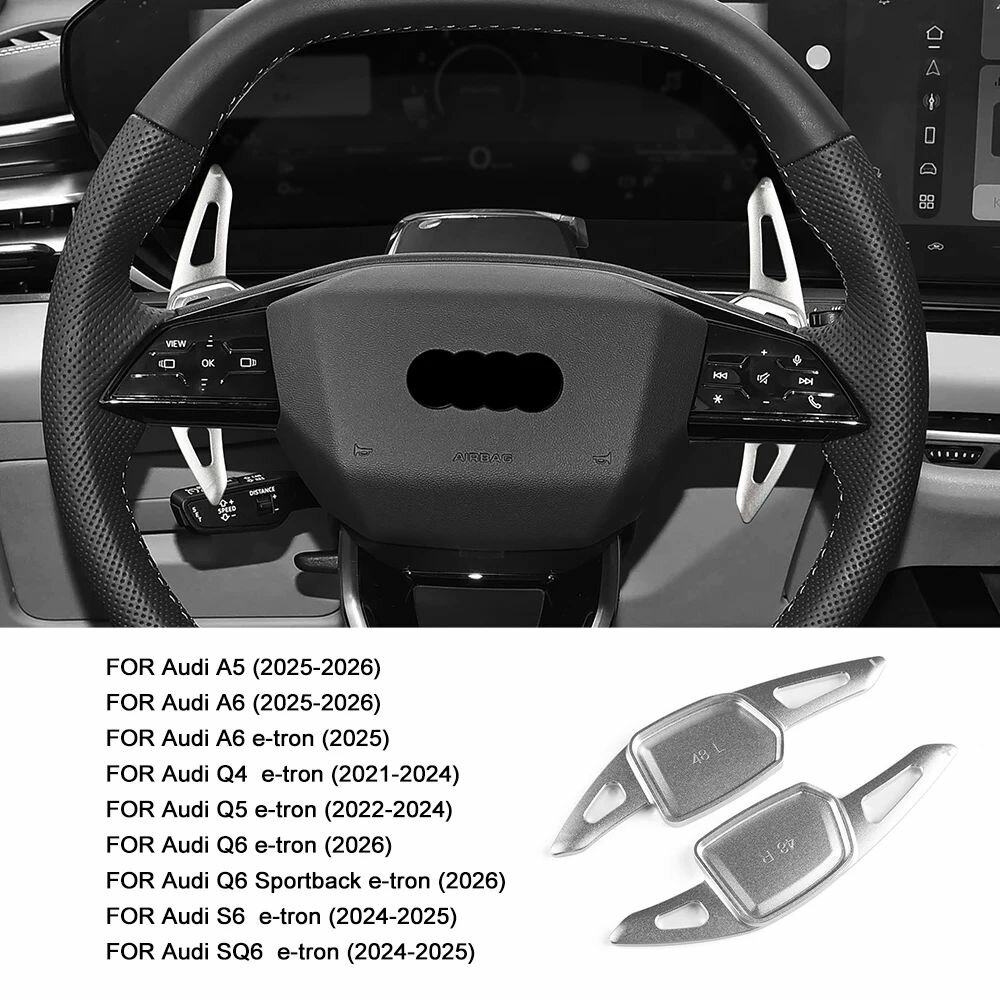 Для Audi A5 A6 Q6 e- 2026 A6 e- 2025 Q4 e- Q5 e- 2022 2023 2024 S6 e- SQ6 e-tron Рулевое колесо DSG Лопатка.