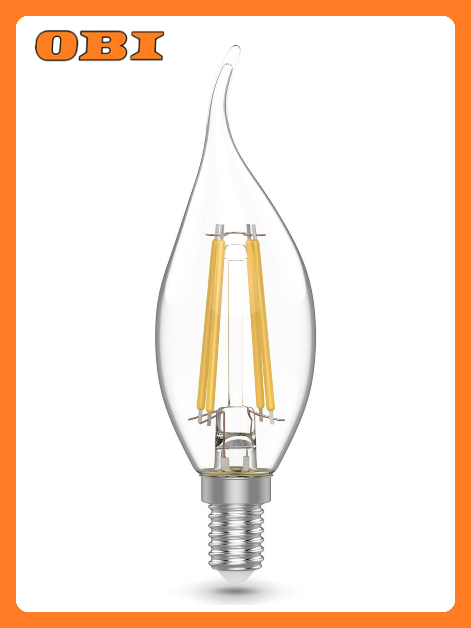 Лампа Gauss Basic Filament Свеча на ветру 5,5W 530lm 4100К Е14 LED (3 лампы)