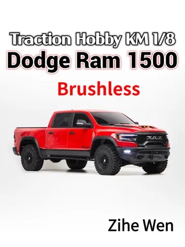 Traction Hobby KM Dodge Ram 1500 1:8 RTR, 4WD 10-канальный Электрический внедорожный краулер, Версия Brushless, подарок для мальчика.