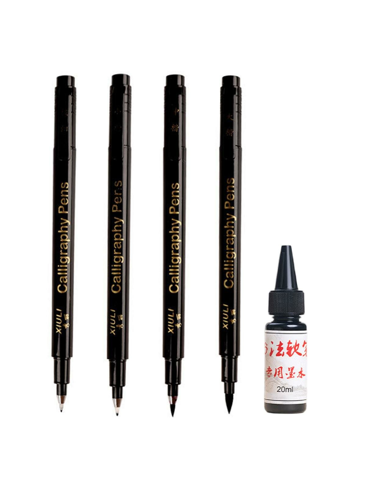 4 шт. многоразовых ручек для каллиграфии с 25 МЛ чернил для начинающих