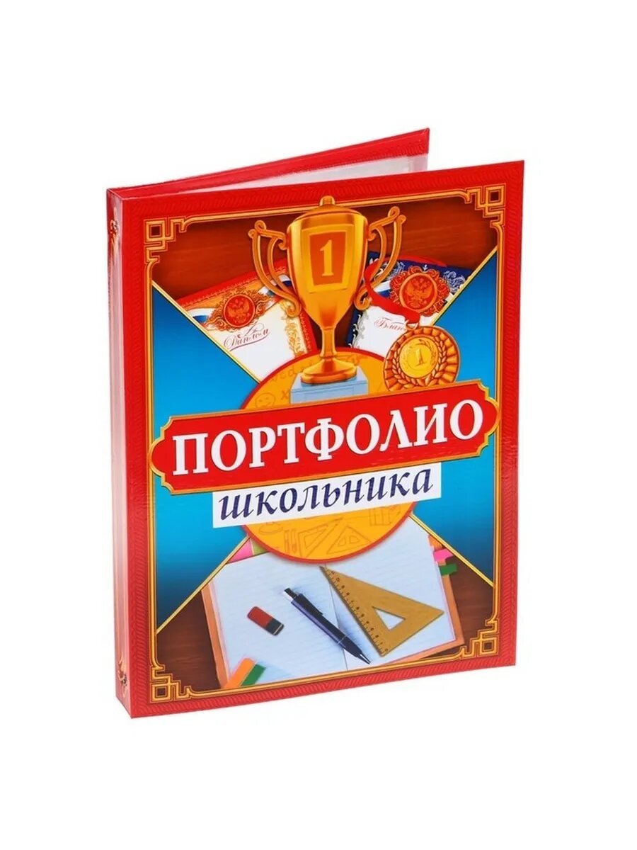 Стильное школьное портфолио с разделителями