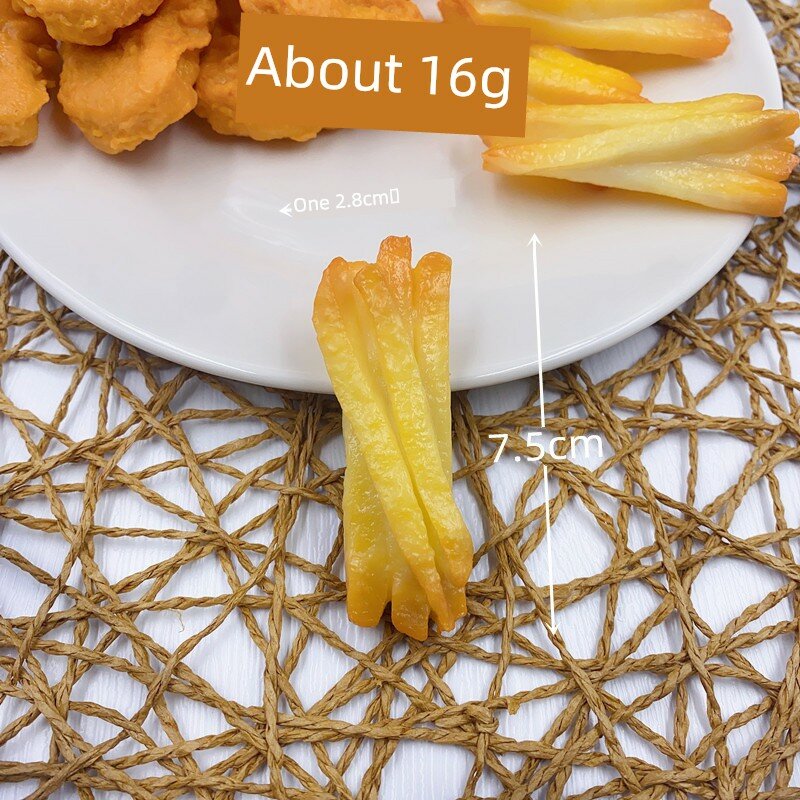 Имитация картофеля фри, жареные куриные самородки, бургер из куриного попкорна, фаст-фуд, kfc, модель закуски в стиле