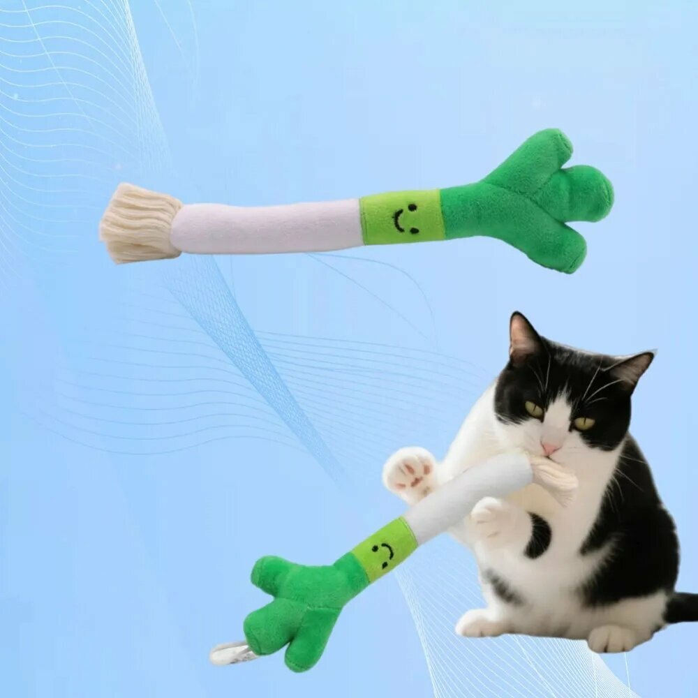 Игрушка для кошек, Размер около 25 7.5 2.5cm, наружная мягкая шерстяная ткань, встроенная натуральная кошачья мята, а также акустическая симуляция колокольчика, имитация формы лука, стойкая к укусам.