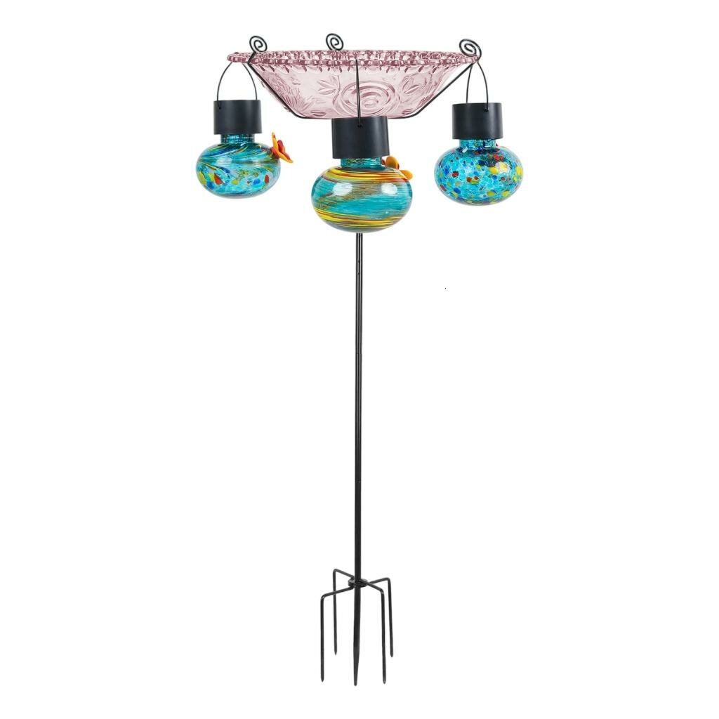 Солнечная заземляющая вилка для кормушки колибри-фиолетовый