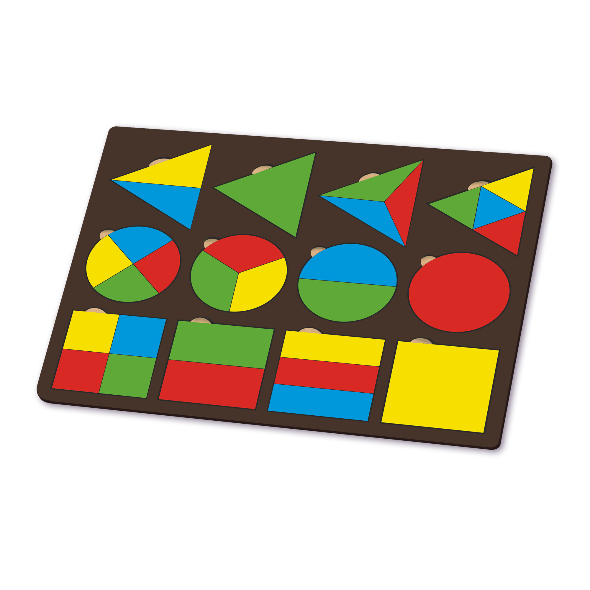 Деревянные фигурные пазлы/Головоломка. Геометрия 7/развивающая доска для детей