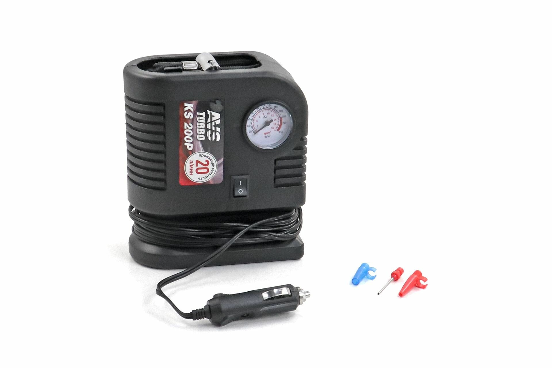 Компрессор автомобильный AVS KS200P (7атм.20л/мин.100 Ватт)