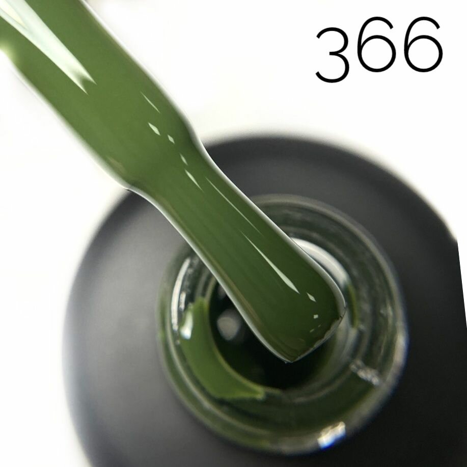Sova De Luxe Гель-лак, тёмно-зелёный, оттенок 366, глянцевый, 15мл