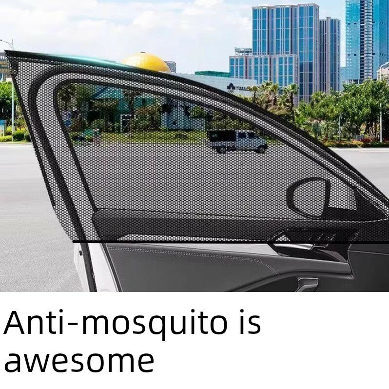Автомобильная москитная сетка на окно, солнцезащитная шторка, сетка для защиты от солнца, автомобильная сетка от
