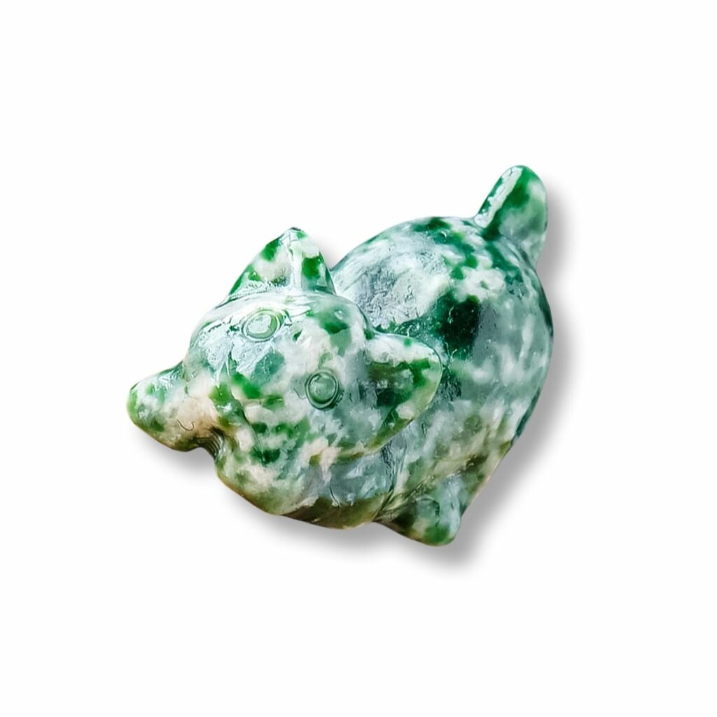 Хрустальные кошки миниатюрная статуэтка резные статуя каменного животного