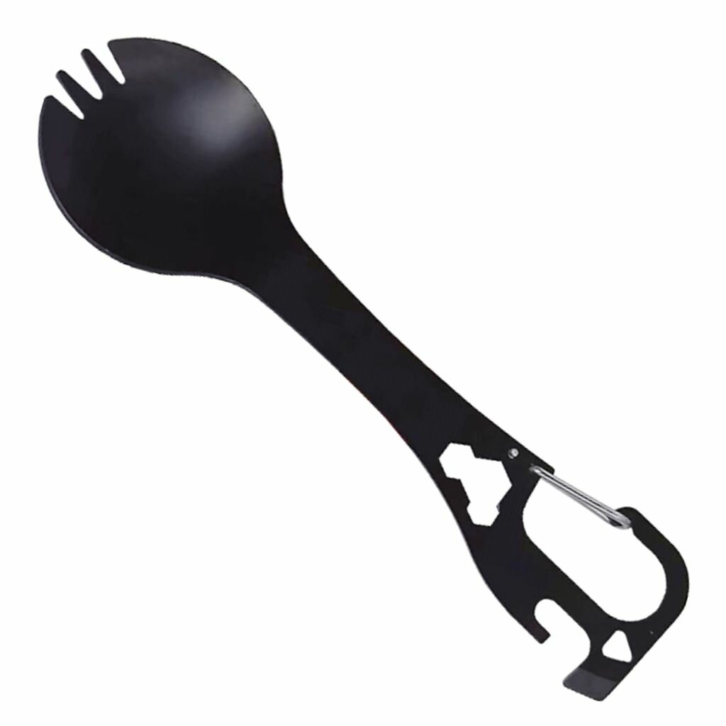 Посуда для кемпинга Spork из нержавеющей стали с ложкой-вилкой Открывалка бутылок 5 в 1 Многофункциональная посуда