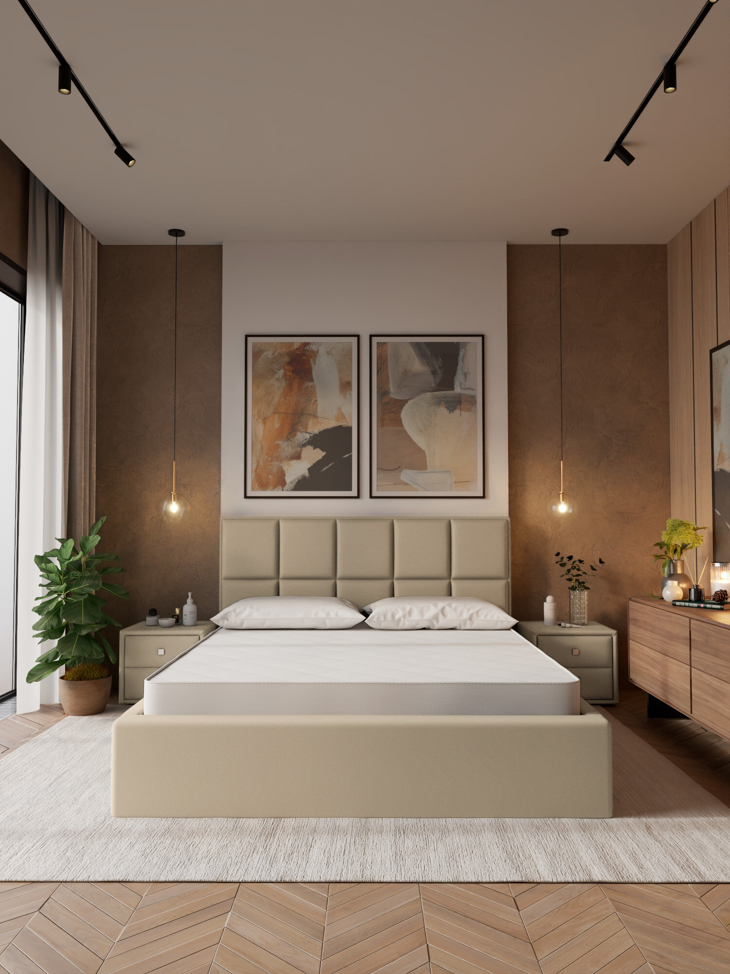 Кровать двуспальная 200х200 с подъемным механизмом, Флоренция с мягким изголовьем для дома и спальни, ортопедическое основание, ящик для белья